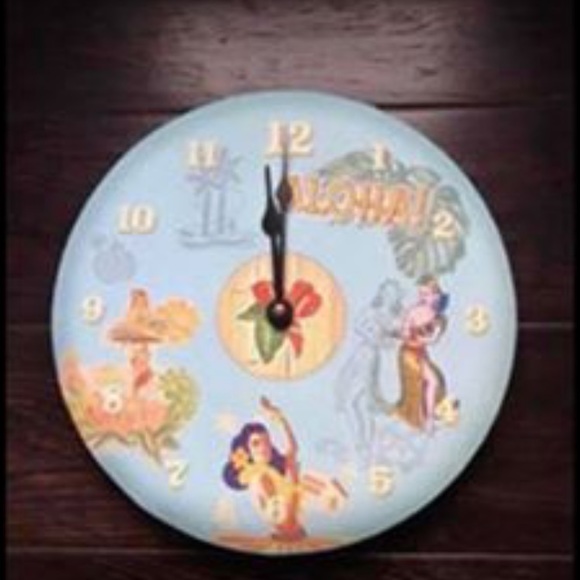 Dolce Vita | Wall Decor | Brand New Kids Hawaiian Hula Girl Wall Clock ...